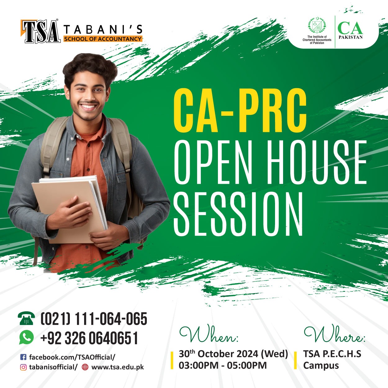CA-PRC Open House Session 30 Oct AT TSA - Tabani's School of Accountancy