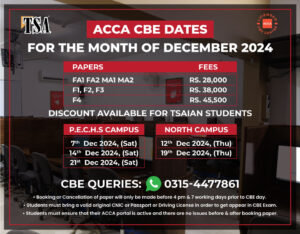 ACCA CBE Dates for December 2024 - TSA - Tabani's School of Accountancy