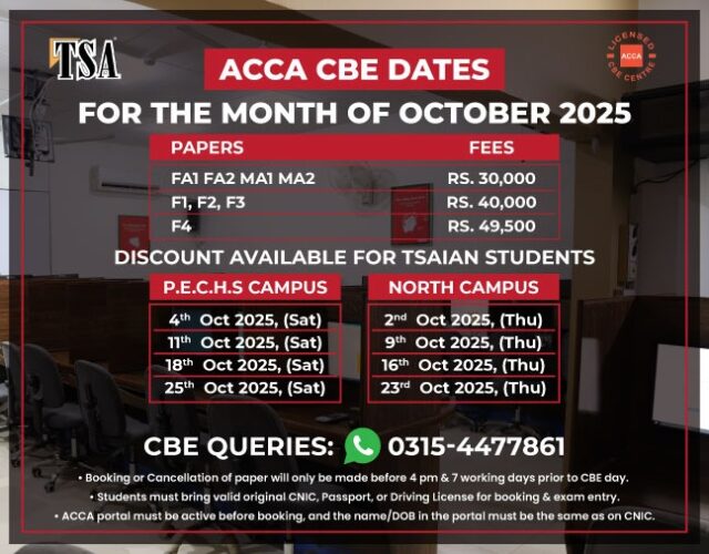 ACCA CBE October 2025 – Secure Your Exam Slot Now! - Tabani's School of ...